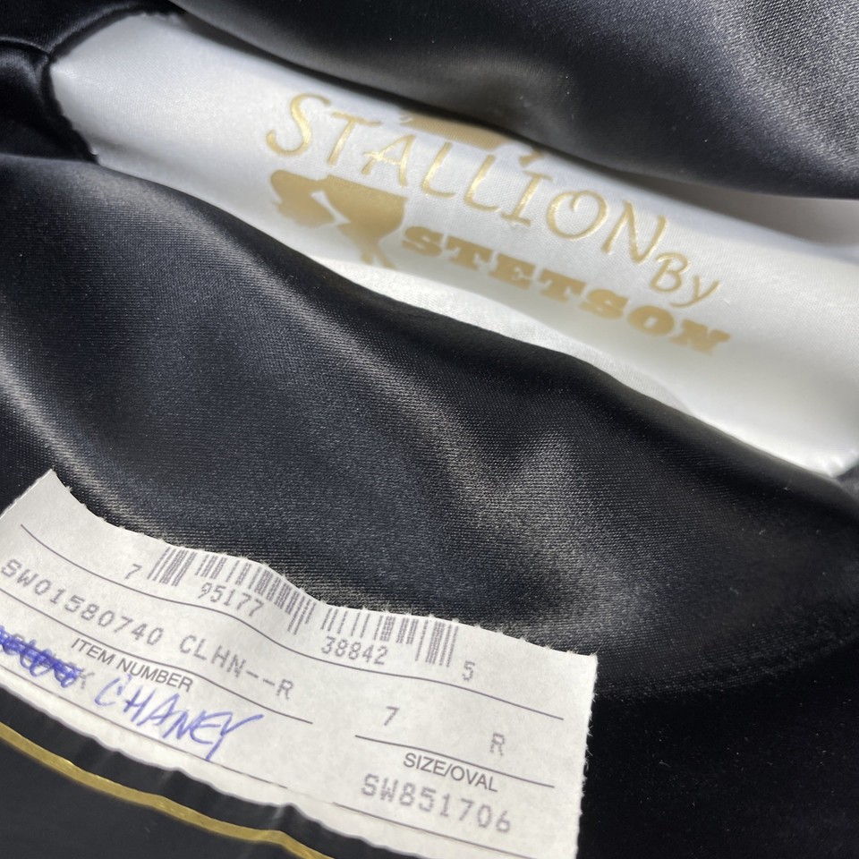 Stallion By Stetson XX Premium Wool Cowboy Hat Black Size 7 VTG Western ...