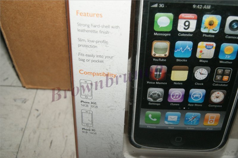 Philips Slim Shell Leatherette Hard Case iPhone 3Gs 3G NEW | eBay
