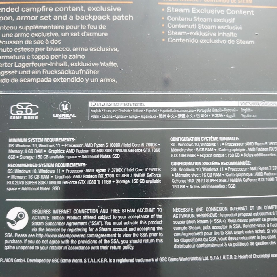 PC STALKER 2 Heart of Chernobyl Collector's Edition (STEAM) - NEW and ...