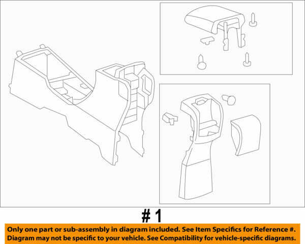 58910-52050-E0 Toyota Box assy, console, rear 5891052050E0, New Genuine ...