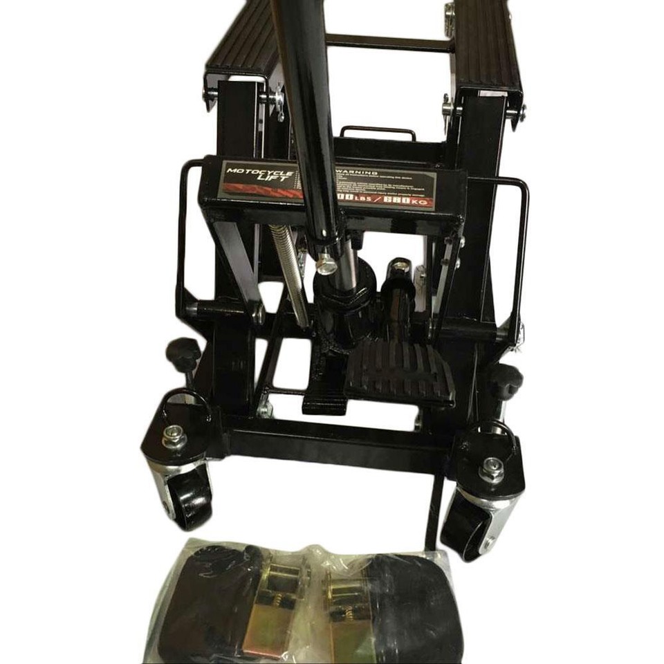 Motorcycle Lift Jack 1500lb 680kg Hydraulic ATV Stand Table Bench Black ...