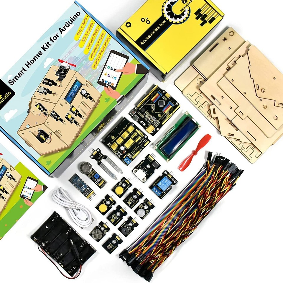 KEYESTUDIO Smart Home Starter Kit for Arduino for Uno R3, Electronics ...