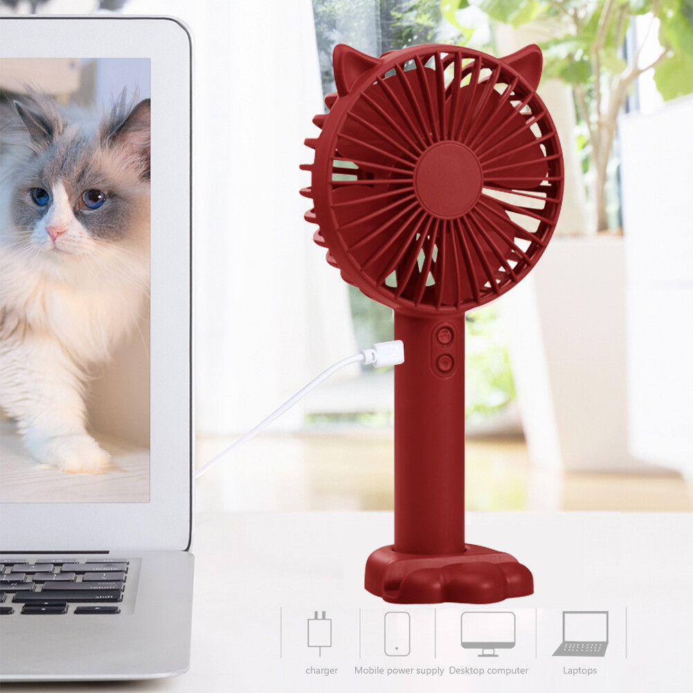 1200mAh Handheld Fans 3 Speed USB Summer Fan Mini Desktop Air Cooler ...