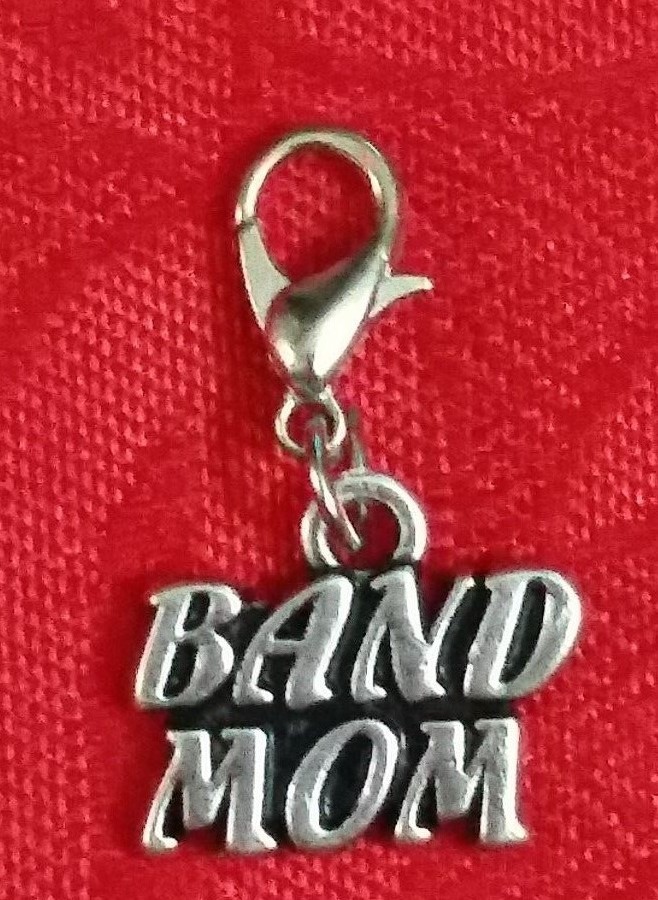 ANTIQUE SILVER CHARM - MARCHING BAND - BAND MOM - W/LOBSTER CLASP OR ...