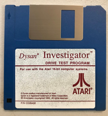 DIAGNOSTIC Disk DYSAN INVESTIGATOR for Atari ST Computers NOT for TOS1 ...