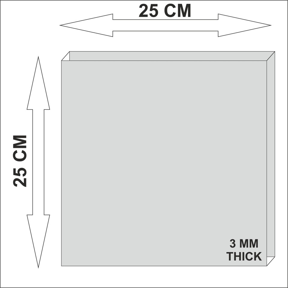 Acrylic Mirror 3mm PERSPEX Square shaped Decorative Mirror for In / Out ...