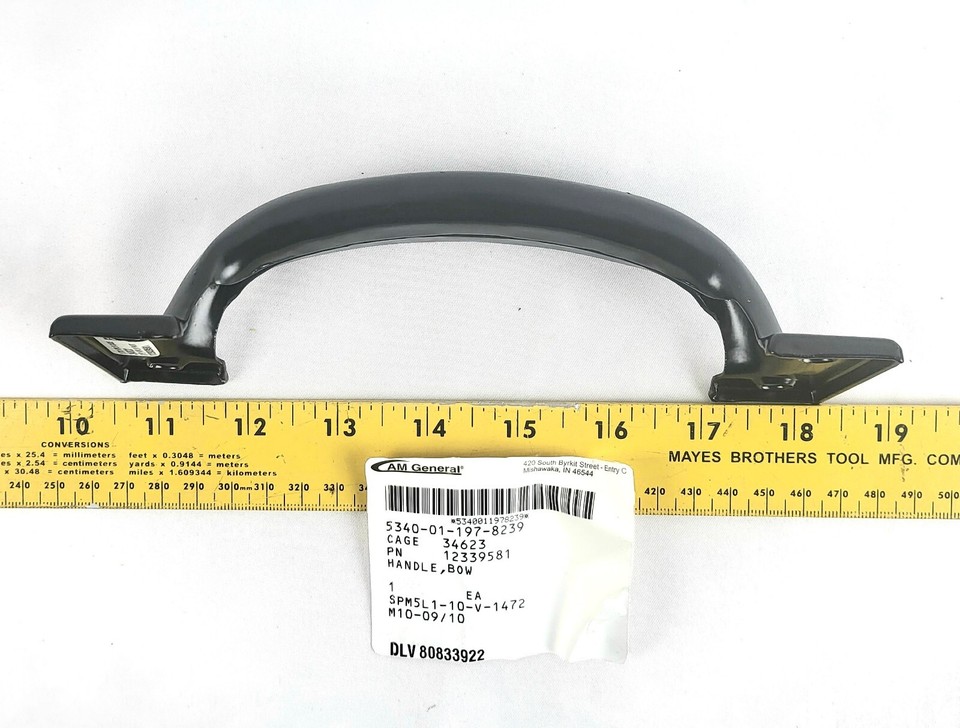 HMMWV Rear Cargo Hatch Handle M998, NSN 5340-01-197-8239 / PN 12339581 ...