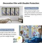 Privacy Window Film ~ Floral Window Sticker ~ 17.7" x 78.7" ~ FLOWER ...