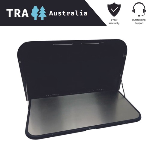 BLACK Caravan Picnic Table with 12v LED & USB port 800mm x 445mm RV ...