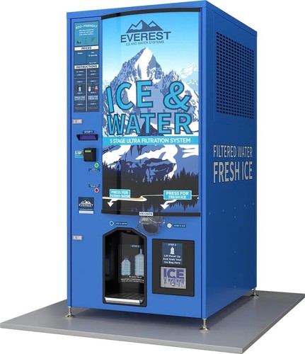 Brand new Everest water/ice vending machine. Make extra money! Free ...
