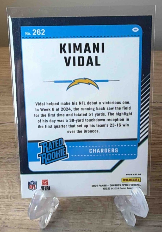 2024 Panini Donruss Optic Kimani Vidal Green Hyper #262 Rated Rookie ...