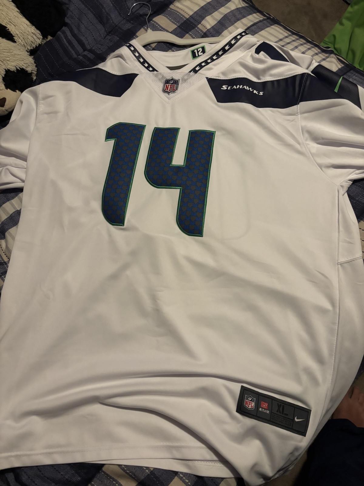 Sam Darnold Seattle Seahawks Blue + White #14 Jersey All Sizes STITCHED ...