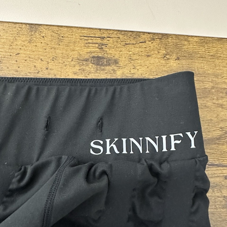 SKINNIFY Resistance Band Compression Leggings Womens Size 10 Black ...
