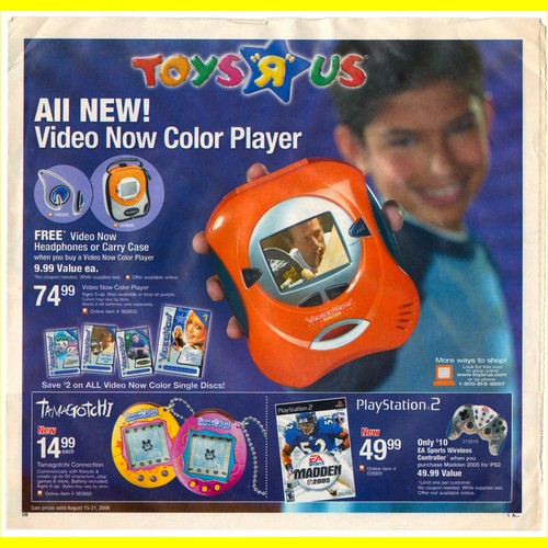 TOYS R US Ad flyer 2004 newspaper Wishbook Video Now Tamagotchi ...