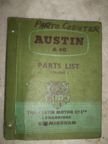 Austin A40 Service parts list dated May 1959 | eBay