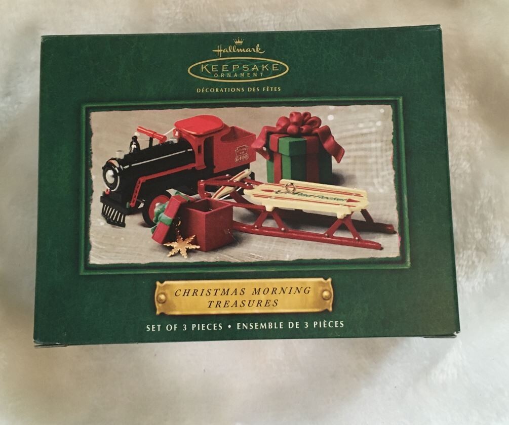 Hallmark Keepsake Ornament Christmas Morning Treasures Set Of 3 Pieces ...