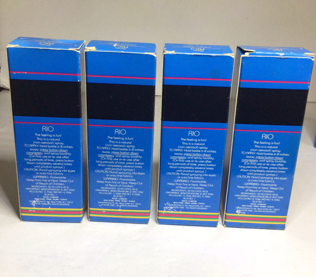 Avon Rio Cologne Spray 1.5 fl oz 1988 Set Of 4 | eBay