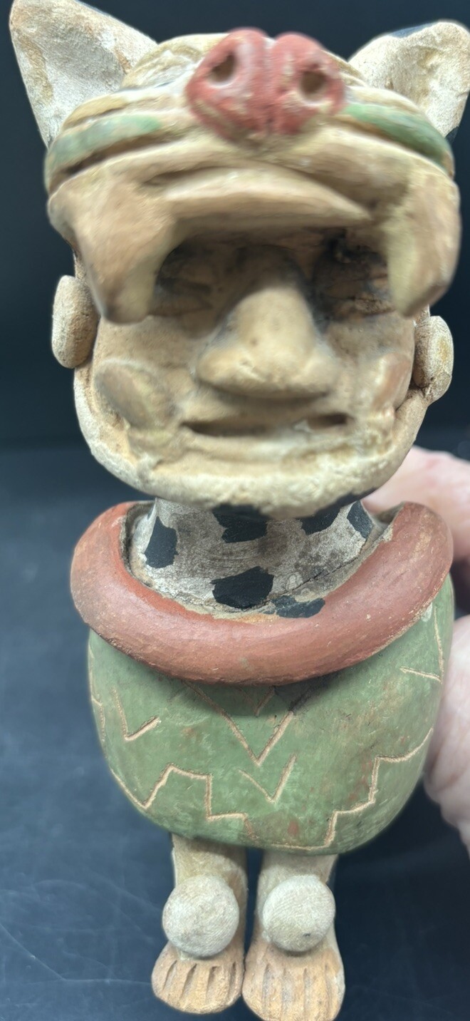 Very Unique & Rare 6" Aztec Mayan Clay Jaguar Man Ocarina Flute | eBay