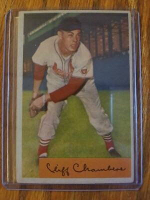 1954 Bowman Baseball Cliff Chambers St Louis Cardinals No Creases No ...