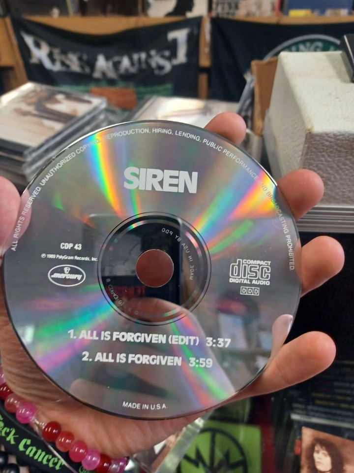 Siren All Is Forgiven CD 1989 Polygram VG+ [Promo Single Heavy Metal] | eBay