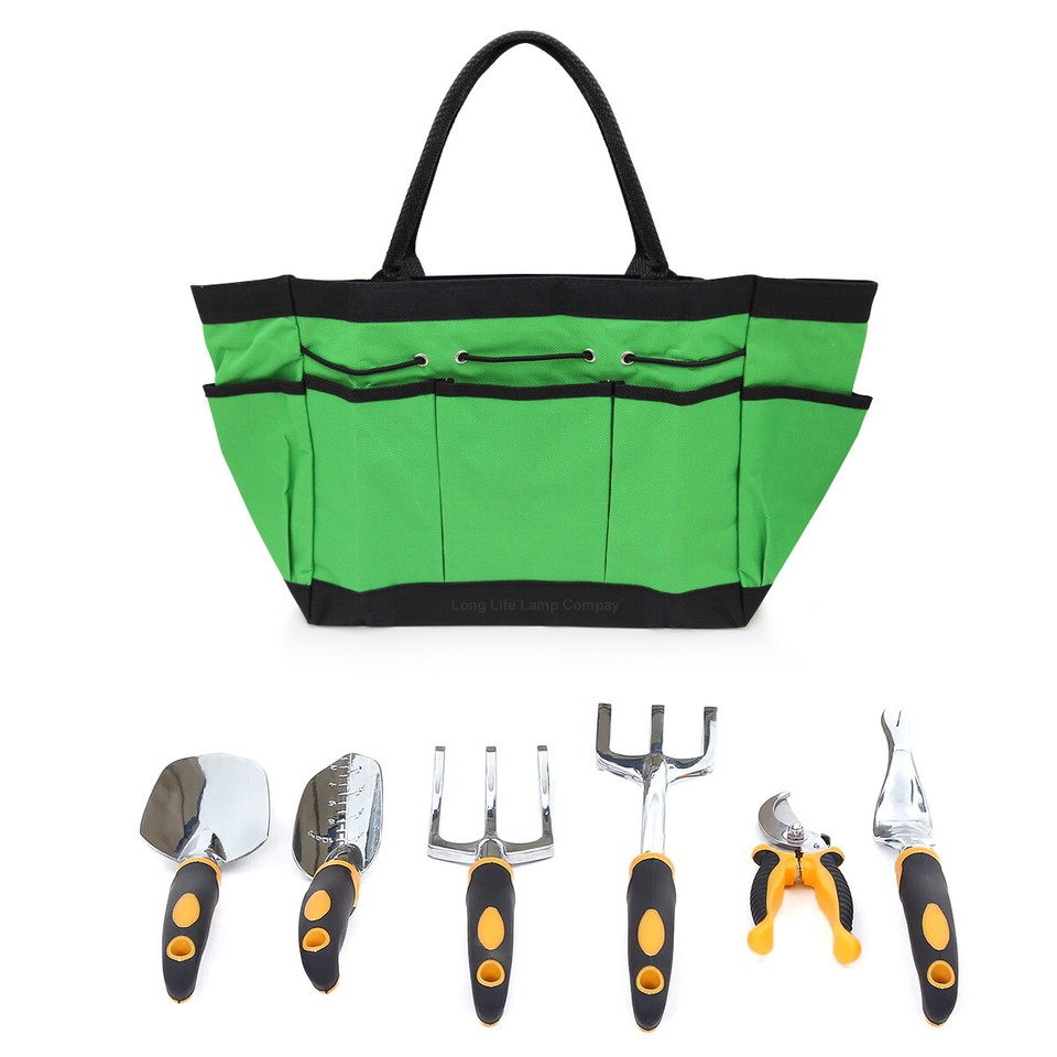 Garden Tool Bag 8 Pockets Tool Storage Organiser Tote DIY Kit Gardener ...