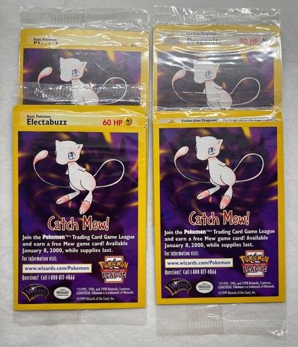 4 x SEALED Pokemon Catch Mew 1999 Movie Promo Set WOTC Electrabuzz ...