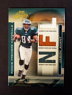 Jason Avant 2006 NFL Playoff Absolute Memorabilia Materials /849 Rookie ...
