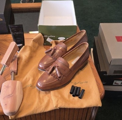 Mezlan Tan Leather Loafer Dress Shoe Santander 10M | eBay