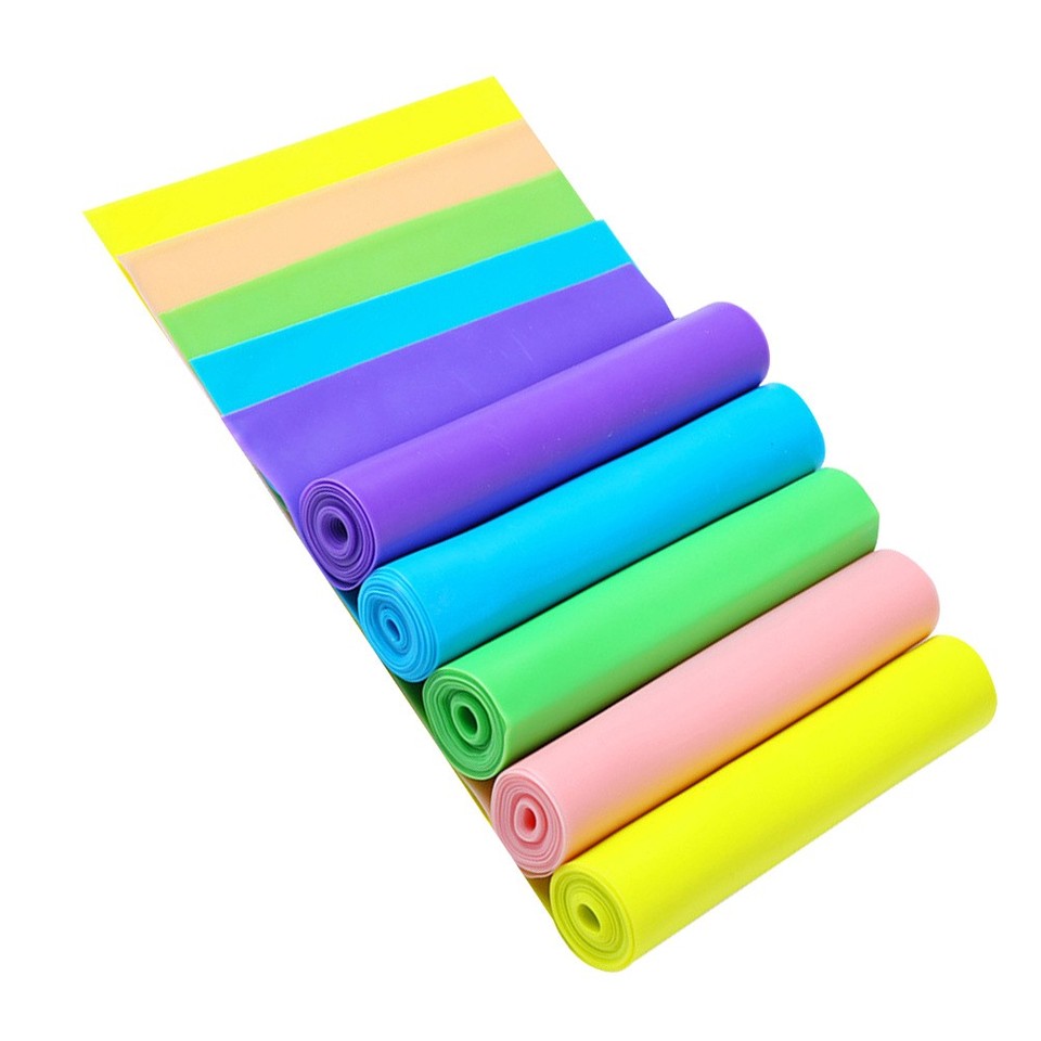 5 Pcs Resistance Band Elastic Yoga Fitness Strap Stretch Exercise Bands ...