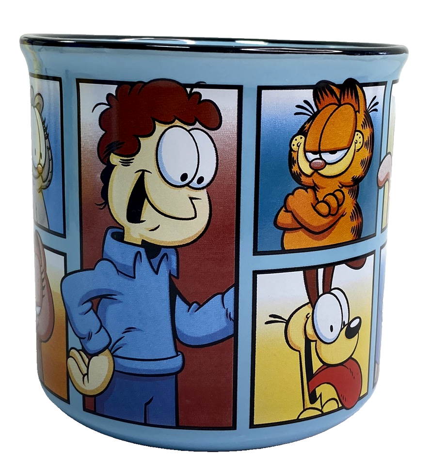 New Garfield Cartoon Blue Coffee Mug Cup 4" 20oz Odie Jon Nermal Arlene ...