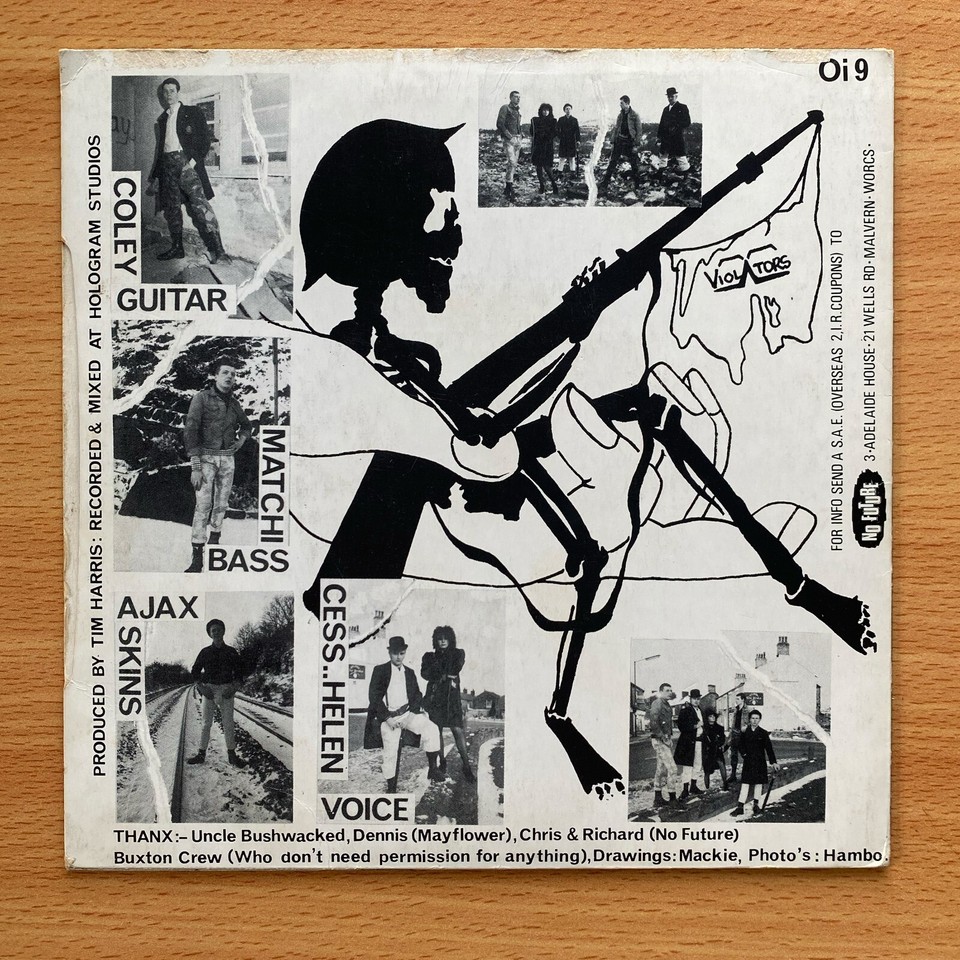 VIOLATORS GANGLAND / THE FUGITIVE 7" Vinyl Record Punk No Future Oi ...