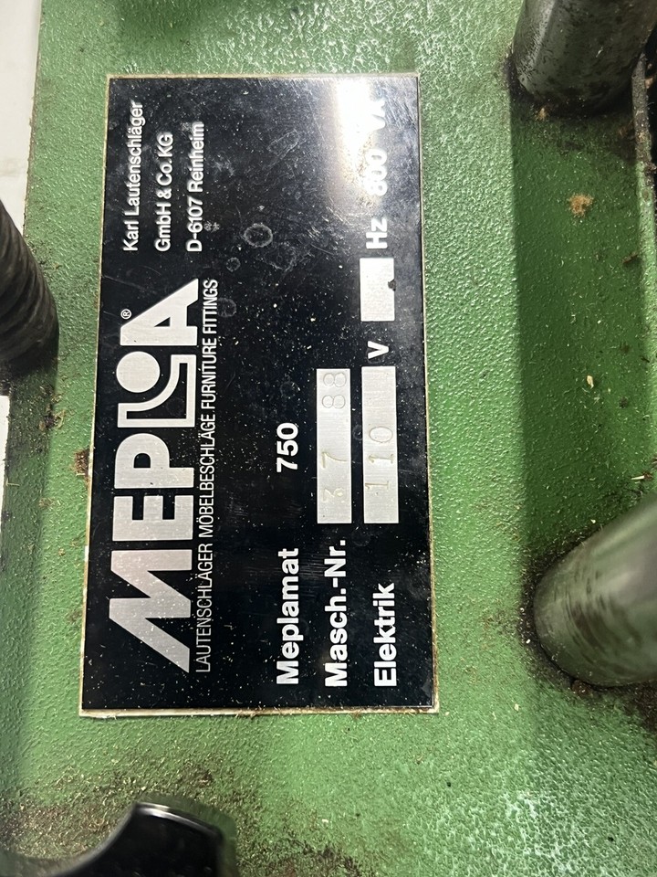Mepla Mat 750 Hinge Boring & Insertion Machine 110V Single Phase Lot | eBay