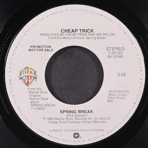 CHEAP TRICK: spring break / mono WB 7" Single 45 RPM | eBay
