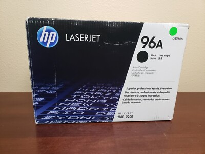 Black HP 96A Original Laserjet Print Cartridge C4096A Sealed - FREE ...