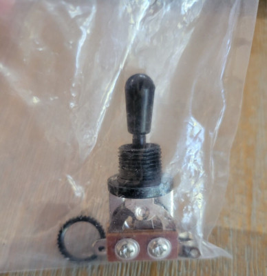GuitarBoyZ LP Style 3 Way Toggle Switch Black with Black Tip | eBay