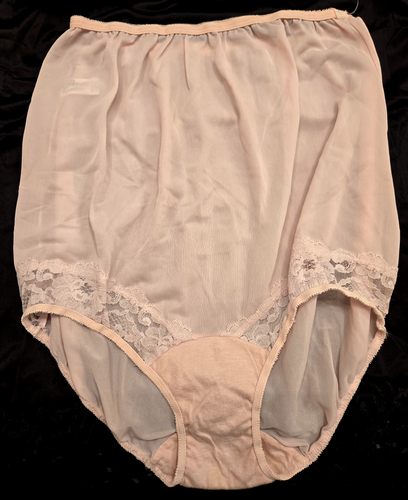 Vintage Pink Pam Panty Brief w/lace inserts over each leg sz 8 | eBay