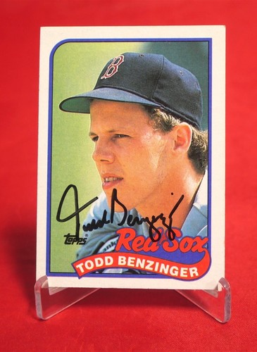 Todd Benzinger On Card Auto Autographed Topps 1989 Baseball Card #493 ...