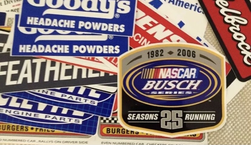 NASCAR Busch Series Original Team Decal Contingency Set Decals 2005 ...