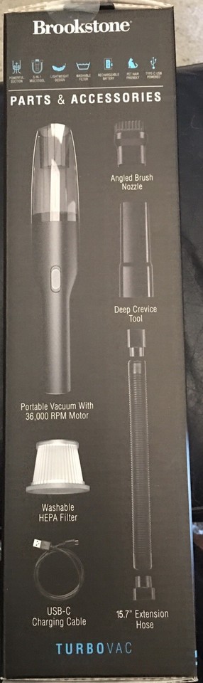 Brookstone Turbovac Handheld Rechargeable Vacuum | eBay