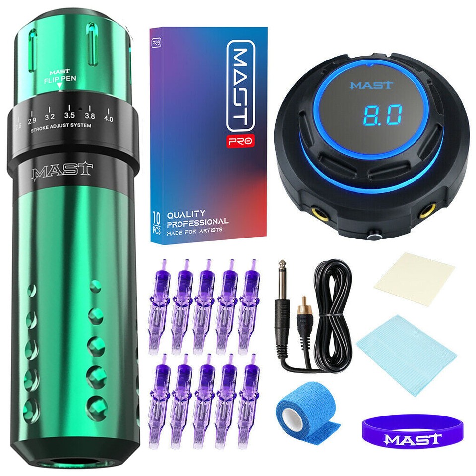 Mast Flip 2.6-4.0mm Six Stroke Rotary Tattoo Pen Machine Halo Power ...