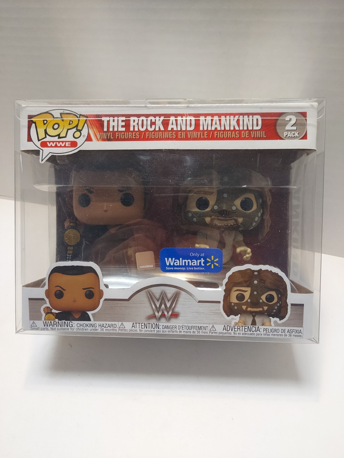 B123 Funko Pop WWE The Rock & Mankind 2 Pack | eBay
