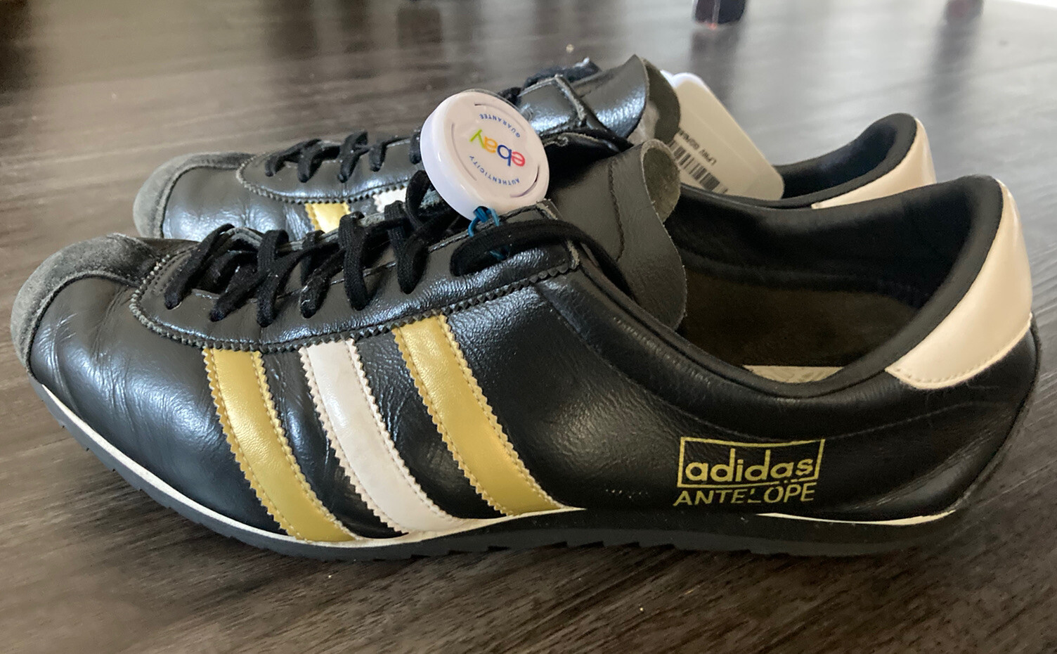 adidas shoes antelope 2004 men’s RARE 9.5US 9UK Black Gold White | eBay