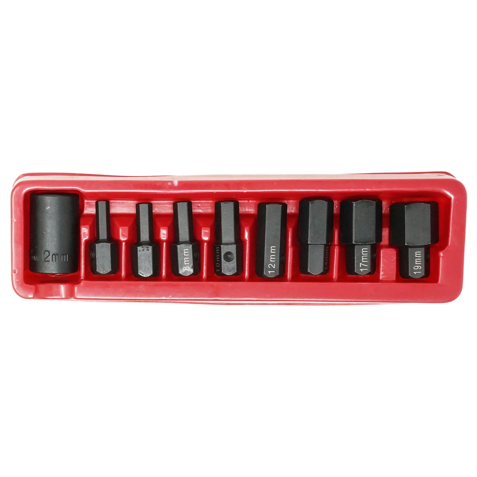 9pc Impact Hex Bit Socket Set 1/2" Drive Hexagon Allen key 6mm - 19mm ...