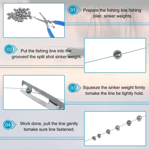 100pcs/box Fishing Weights Removable Round Split Shot Sinkers Small Size 0.8g-3g | eBay