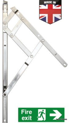 Fire Escape Window Hinges 12" Double Glazing Friction Stay Egress upvc ...