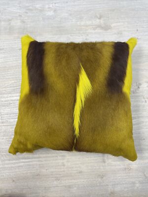 Dyed Impala Hide Pillow with Down Insert 16” x 16” | eBay