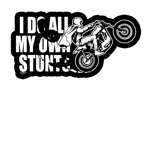 2 x Car Stickers i do all my own stunts motor Decal Truck Bumper Window ...