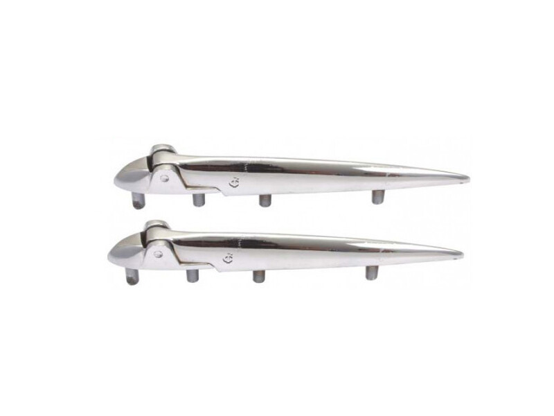 OEM Quality Boot Trunk Lid Hinges Set Chrome Plated 10" For Morris ...