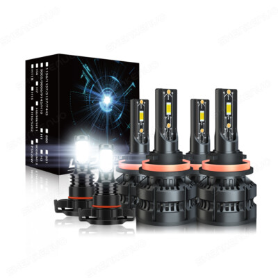 For Pontiac G8 2008 2009 white Combo 6X LED Headlight High Low + Fog ...