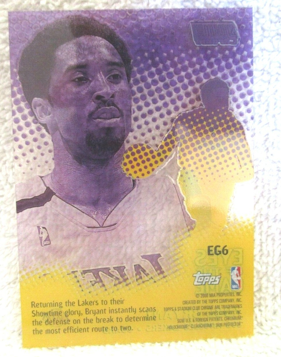 Kobe Bryant 1999-00 Stadium Chrome Acetate EOTG Card!LA Lakers G GOAT ...